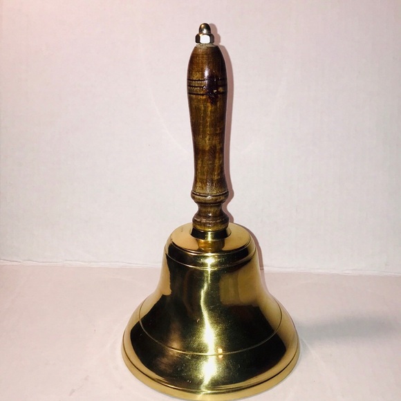 Dining | Large Brass With Wooden Handle Bell | Poshmark